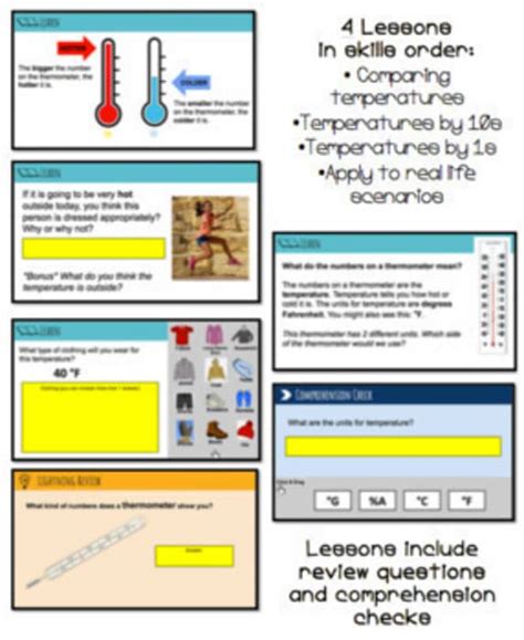 Temperature Math Lessons Special Education Functional Life Skills Math
