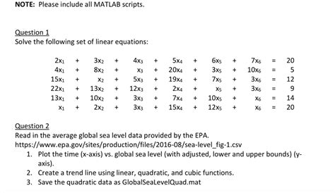 Solved Note Please Include All Matlab Scripts Question 1
