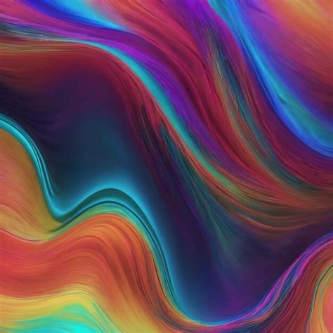 Premium Ai Image Abstract Fluid Iridescent Holographic Neon Curved Wave In Motion Colorful