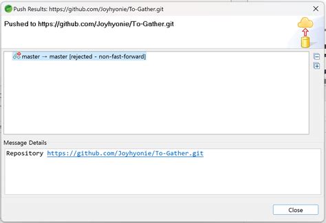 git push 시 rejected non fast forward 에러