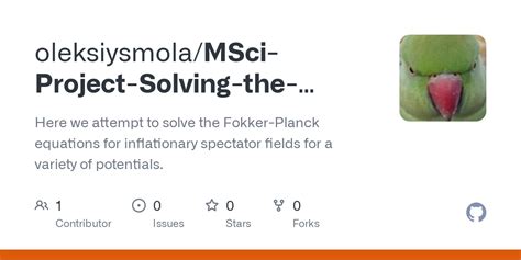 Github Oleksiysmolamsci Project Solving The Fokker Planck Equation Here We Attempt To Solve
