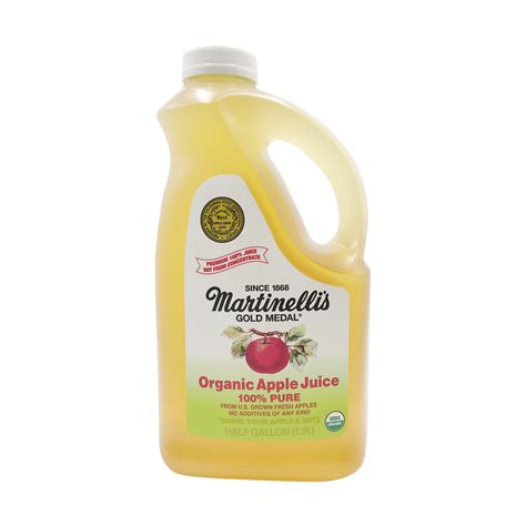 Martinellis Organic Apple Juice 1 2 Gl 64 Fl Oz Wholefoods