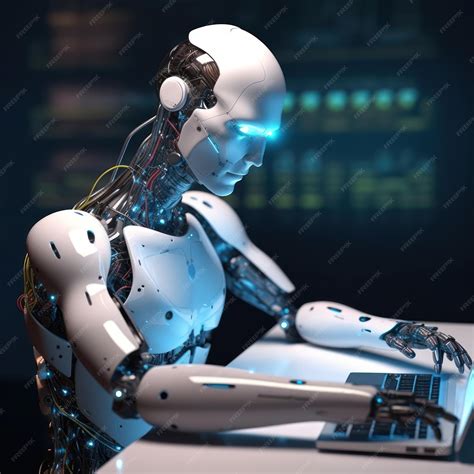 Premium Ai Image Robot Virtual Assistant Robot Writing A Robot
