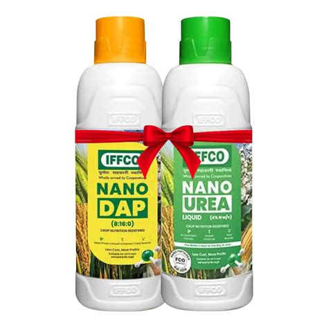 Iffco Nano Urea 500ml Iffco Nano Dap 500ml Combo Bharatagri Krushi Dukan