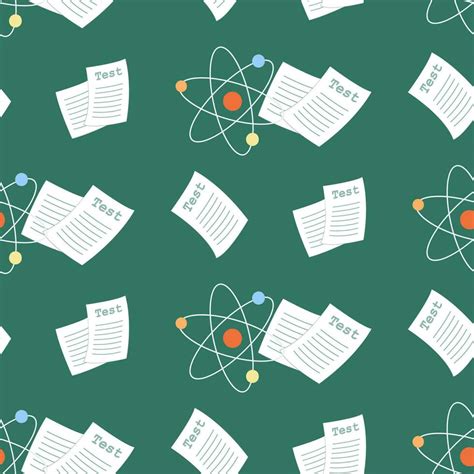 Seamless Pattern Of Hand Drawn Physics Babe Test Design Babe Decoration Back To Babe
