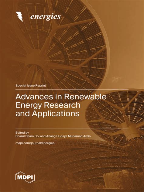 Advances In Renewable Energy Research And Applications 2024 Pdf Renewable Energy Supply