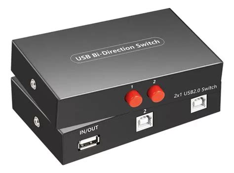 Usb Divisor Compartir Conmutador Impresora 2 Puertos Switch Meses Sin