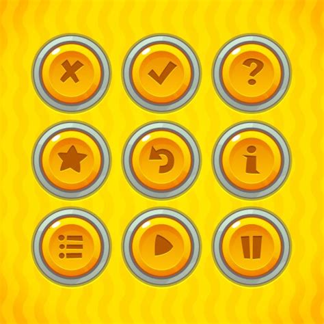 Orange Ui Game Buttons Vector Images Over 2 600