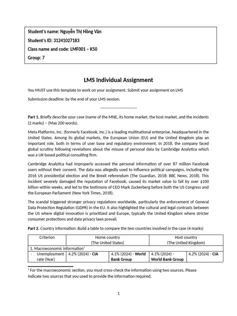 Individual Lms Assignment 2025 Pdf Facebook Privacy