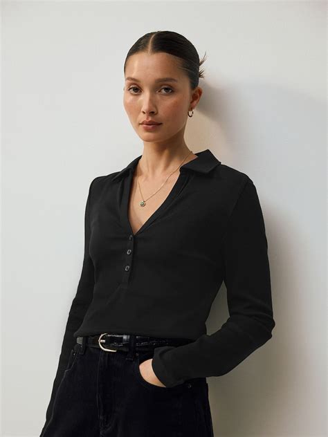 Buy Black Henley Long Sleeve Button Down Top From Next Mexico