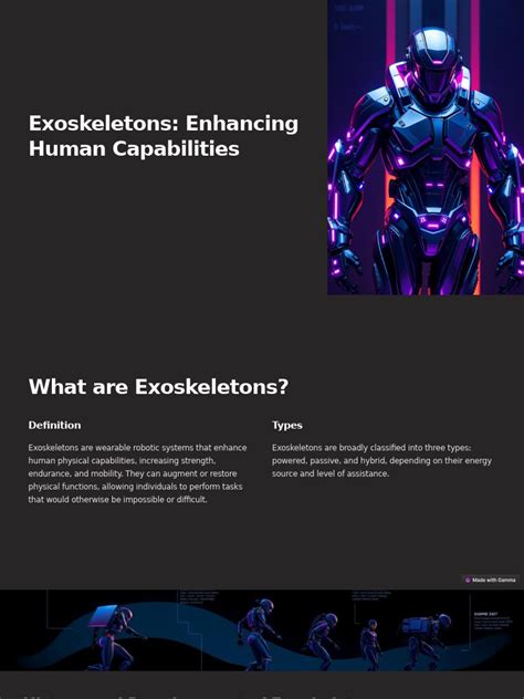 Exoskeletons Enhancing Human Capabilities Pdf Robotics Engineering