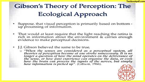 Approaches To Visual Perception Pdf Jj Gibsons Theory