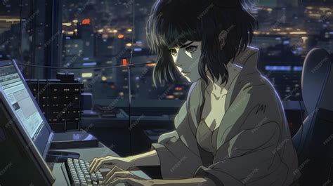 Anime Girl Typing