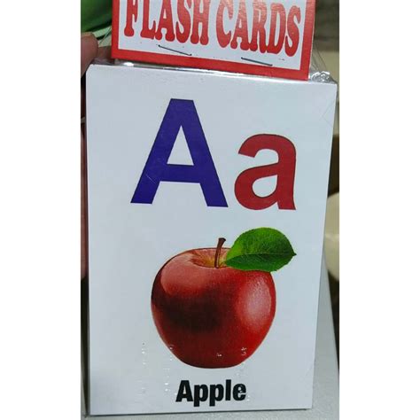 Small Flash Cards Alphabet Apple Approx 375 X 525 Inches