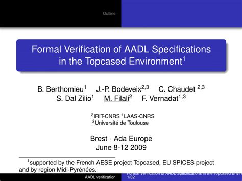 Pdf Formal Verification Of Aadl Specifications In The Topcased Environment