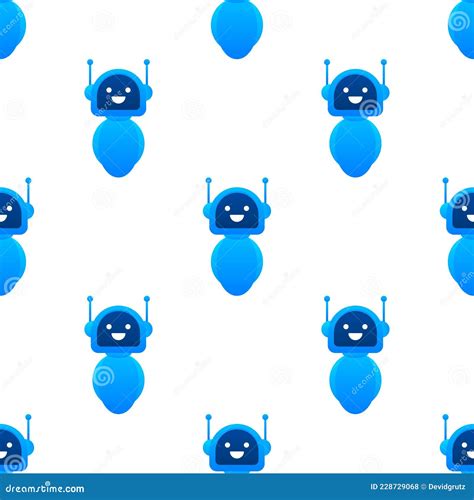 Robot Pattern Bot Sign Design Chatbot Symbol Concept Voice Support Service Bot Online