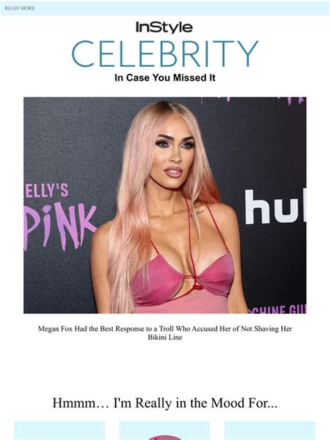 Instyle Megan Fox Responded To A Troll Who Accused Her Of Not Shaving Her Bikini Line Milled