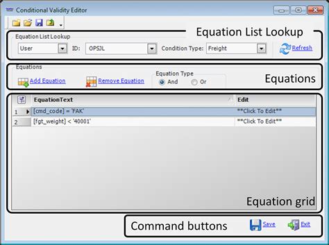 Applying Conditional Validity Tmw Operations