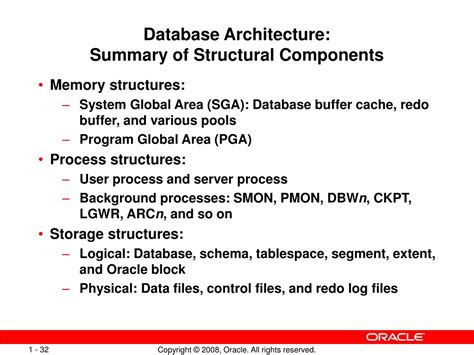 Ppt Exploring The Oracle Database Architecture Powerpoint Presentation Id9118247