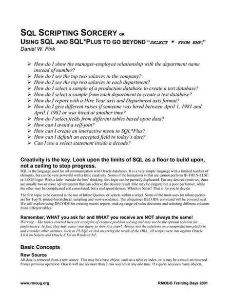 Programmatic Queries Things You Can Code With Sql Pdf