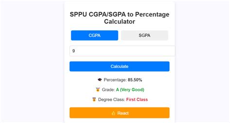 CGPA SGPA To Percentage Calculator JEE Main