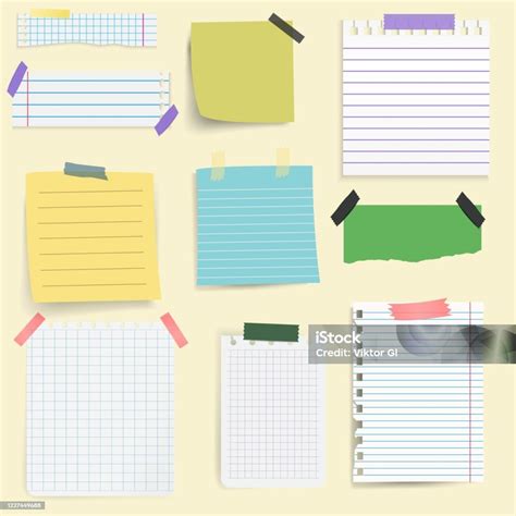 다른 노트북 찢어진 페이지와 메모찢어진 종이 조각의 집합입니다 벡터 일러스트레이션 0명에 대한 스톡 벡터 아트 및 기타 이미지 0명 계획 교육 Istock
