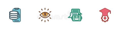 Set Cloud Technology Data Transfer Artificial Intelligence Ai Chat