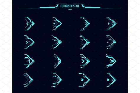 Hud Arrows And Futuristic Pointers Technology Illustrations ~ Creative Market