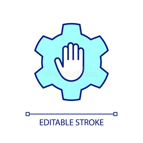 Stop Process Rgb Color Icon Stock Vector Illustration Of Color