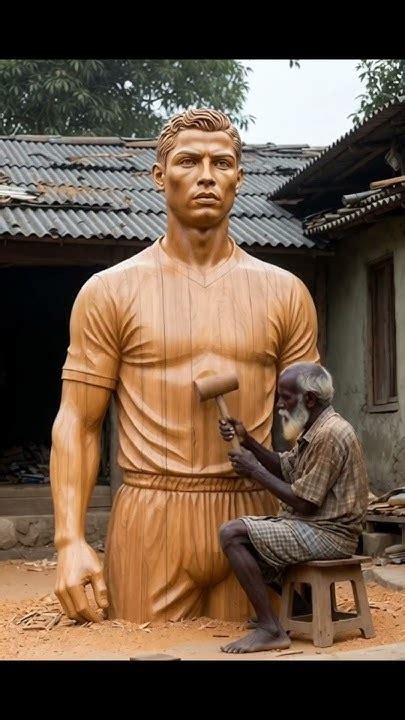 Incredible Ronaldo Wooden Statue ⚡ Amazing Craftsmanship” Youtube