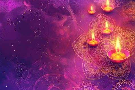 Vassel Lit With Flower Mandala Decoration Premium Ai Generated Vector