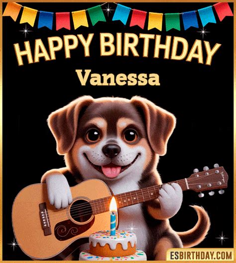 Happy Birthday Vanessa  🎂 Animated Images Wishes And Music 【27 S】