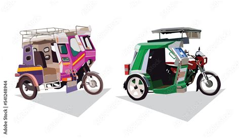 Traditional Pinoy Tricycle Stock Vector Adobe Stock