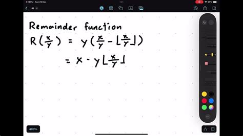 Remainder Function Youtube