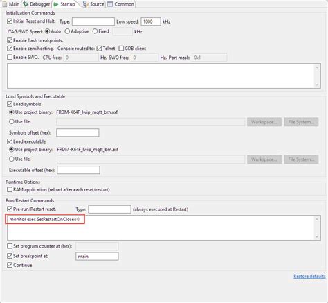 Mcuxpresso Ide Terminate And Disconnect A Debug Session Mcu On Eclipse