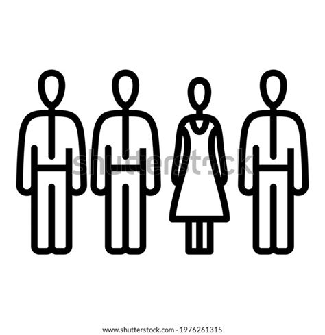 Woman Male Team Gender Equality Teamwork Stock Vector Royalty Free