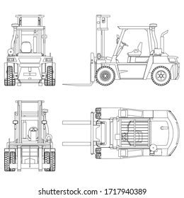 148 Forklift Truck Top View Stock Vectors And Vector Art Shutterstock