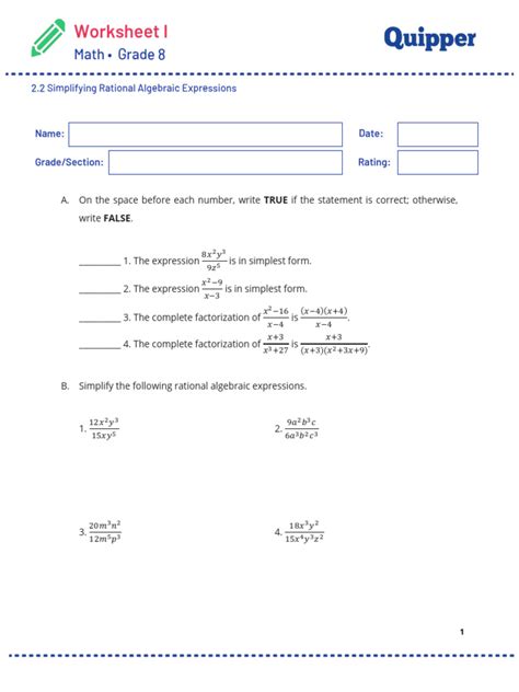 Me Math 8 Q1 0202 Ws1 Pdf Force Mathematics