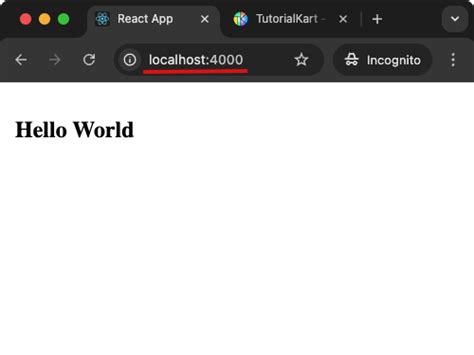 React How To Start Server