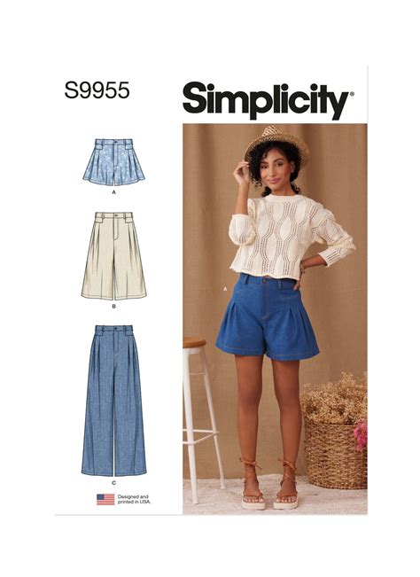 Simplicity Sewing Pattern S9955 Misses Shorts And Trousers Sewdirect Australia