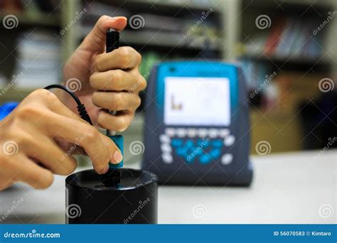 Calibration Digital Hardness Tester With Standard Block Stock Image Image Of Instrumentation