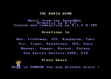 CSDb The Radio Demo By H I C And Indiana Software CSDb The Radio Demo By H I C And Indiana Software