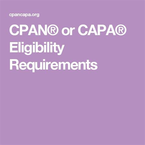 CPAN Or CAPA Eligibility Requirements Nursing Information Nursing Certifications Pacu Nursing