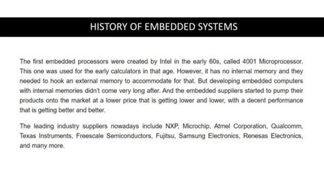 Introduction To Embedded System Presentation Pptx Computing Technology And Computing