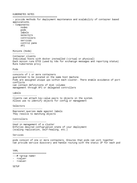 kubernetes notes pdf areas of computer science computer networking