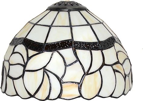 8 Inch Tiffany Style Lampshade Replacement Pastoral Floral Stained