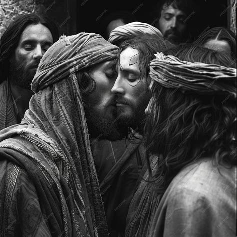 Premium Photo The Kiss Of Judas Dramatic Portrayal Captures Biblical