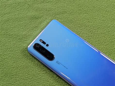 Terengganu Malaysia December Huawei P Pro On Green Background Editorial Photo