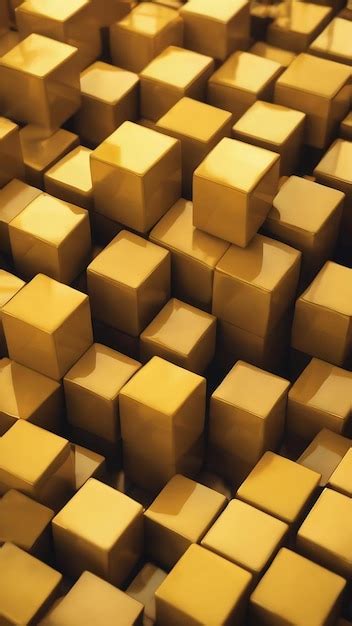 Premium Ai Image A Group Of Yellow Cubes