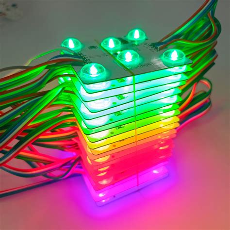 4 Wires DC24V 6LED RGB Digital Pixel LED Modules Blockchain LED Lights Magic LEDPro